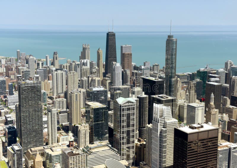 Top View Skyline Cityscape Of Chicago Stock Photo - Image of ...