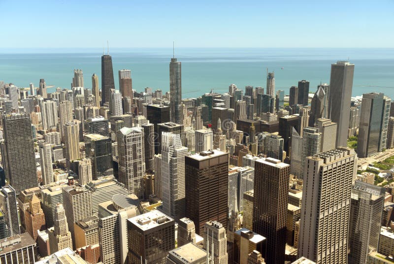 Chicago Cityscape Top View, USA Stock Photo - Image of building ...