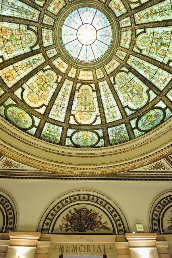 Chicago Cultural Center Interior Editorial Stock Image - Image of ...