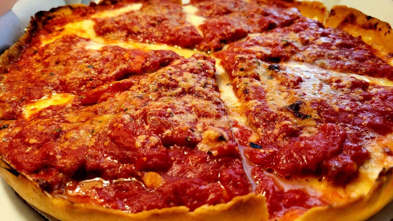 Chicago Deep Dish Pizza stock photo. Image of deep, curry - 267694864