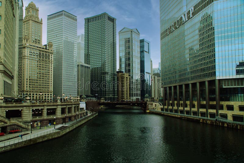Chicago Downtown Skyline editorial stock photo. Image of contemporary ...