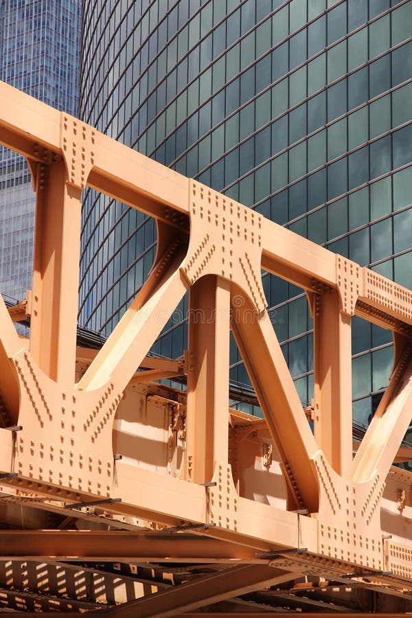 Chicago El line stock image. Image of america, train - 195193345