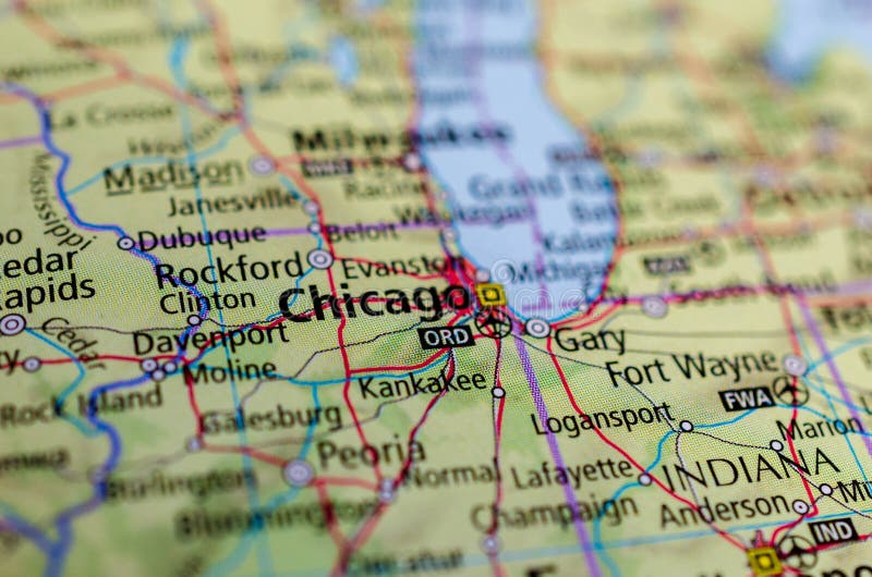 63 Mapa De Chicago Fotos - Libres de Derechos y Gratuitas de Dreamstime