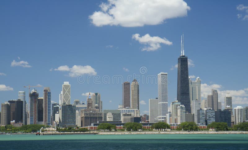 Chicago Financial District stock image. Image of skyline - 19764045