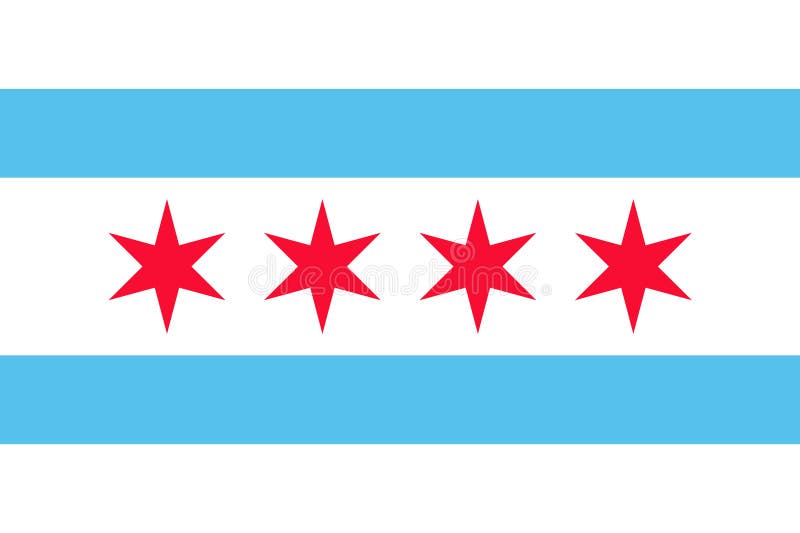 Chicago - flag stock vector. Illustration of symbol - 286650074
