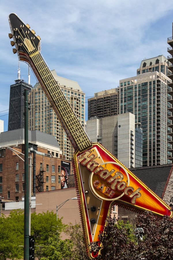 Chicago Hard Rock Cafe editorial photography. Image of amerika - 70383387