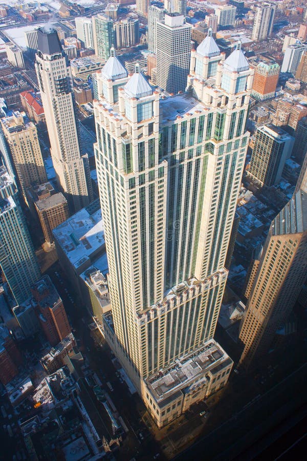 Chicago Highrises on the Gold Coast Stock Photo - Image of aerial ...
