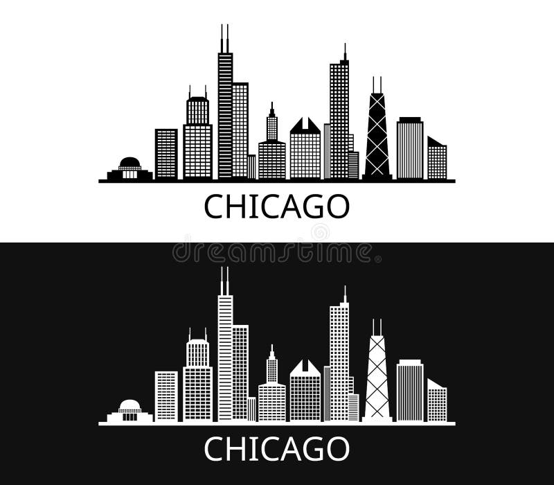 Chicago Icon Illustrated In Vector On White Background Stock ...