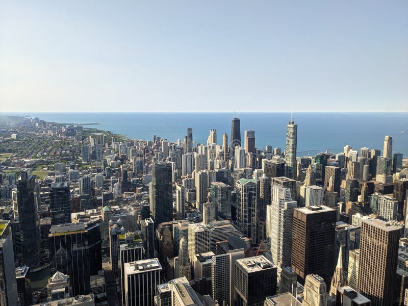 Chicago IL Skyline Downtown Stock Image - Image of lake, michigan ...