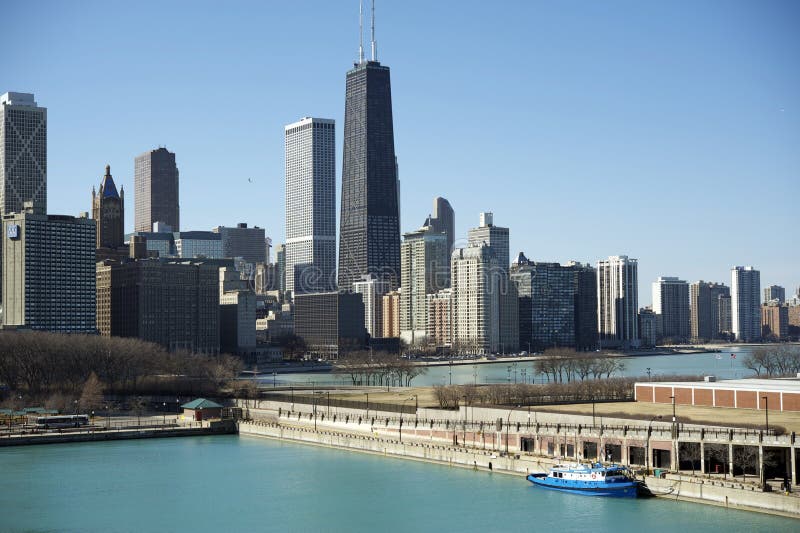 Chicago Lake Front stock image. Image of skyline, lake - 25955185