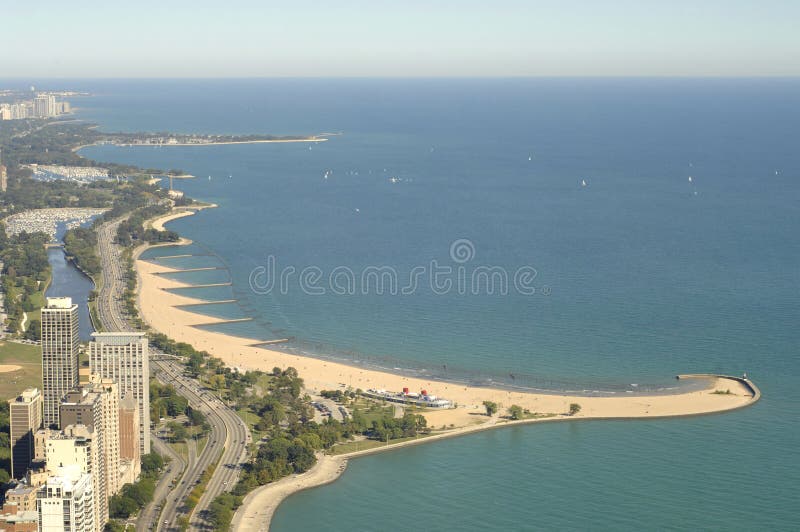 Chicago,Lake Michigan stock image. Image of bright, holiday - 3270927