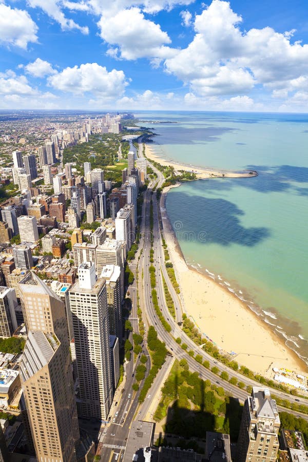 Chicago Lake Shore stock photo. Image of beach, cars - 27126432