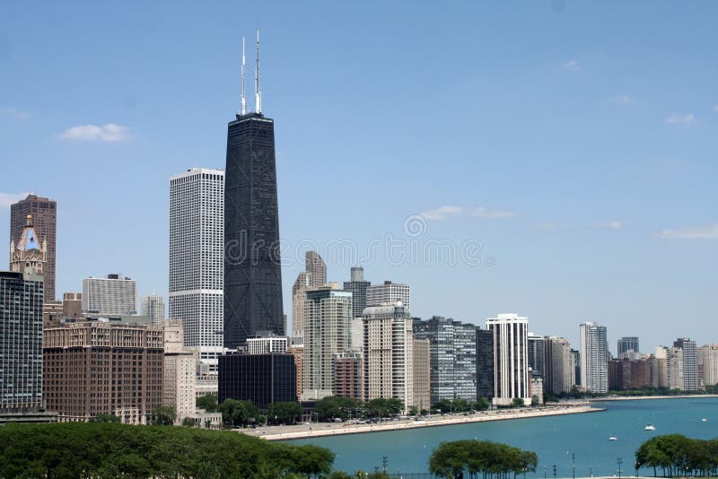 Chicago Lakefront Skyline stock image. Image of tall, skyline - 2787443