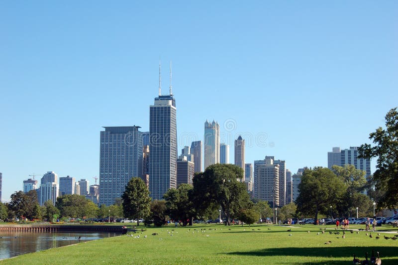 Chicago landscape editorial stock photo. Image of daytime - 6828508