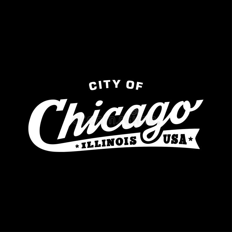 Chicago Illinois Lettering Design. Chicago Typography Design. Vector ...