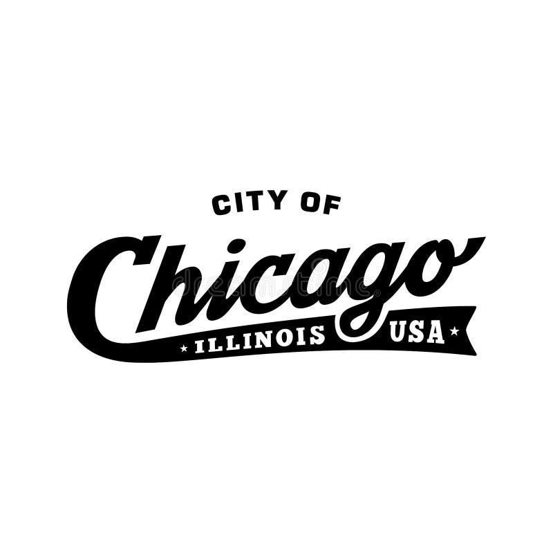 Chicago Illinois Lettering Design. Chicago Typography Design. Vector ...