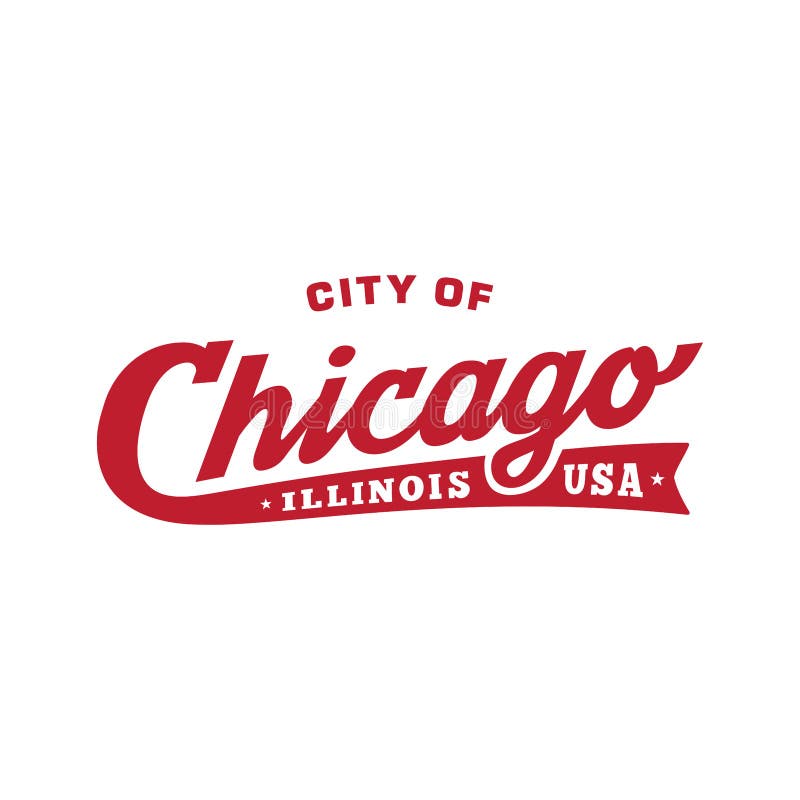 Chicago Illinois Lettering Design. Chicago Typography Design. Vector ...