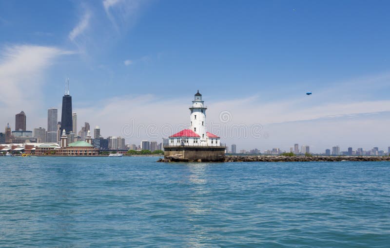Chicago lighthouse stock image. Image of danger, chicago - 32520531