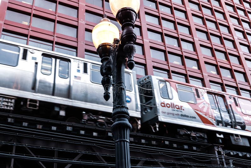 Chicago at the Loop editorial photo. Image of architecture - 244183206