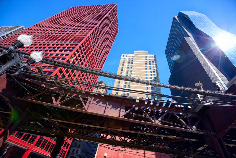 Chicago the Loop stock image. Image of subway, building - 46844483