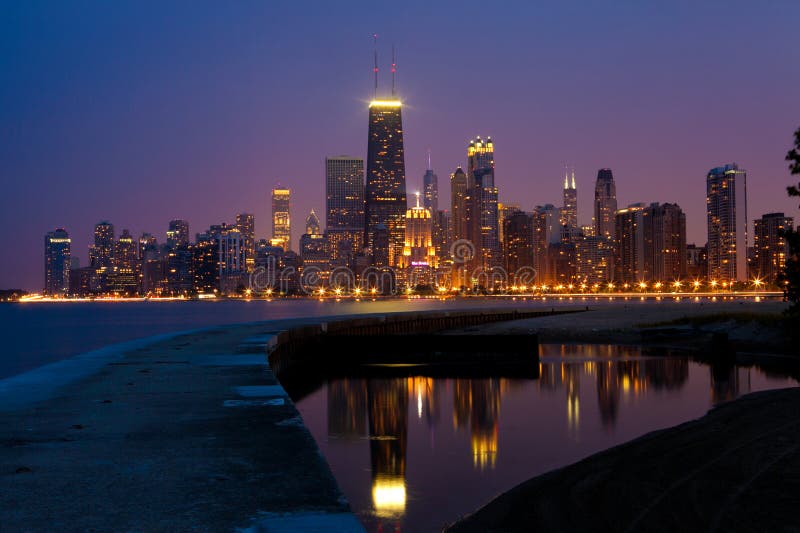 Chicago stock image. Image of reflection, view, north - 52598075