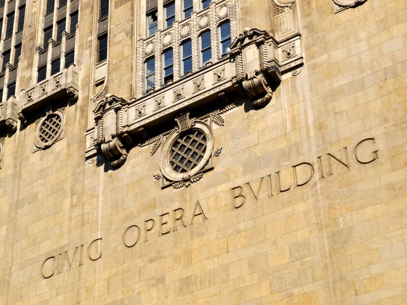 Chicago Opera Building stock photo. Image of granite - 16118666