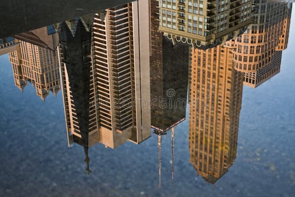 Chicago reflected stock photo. Image of city, avenue, downtown - 7485776