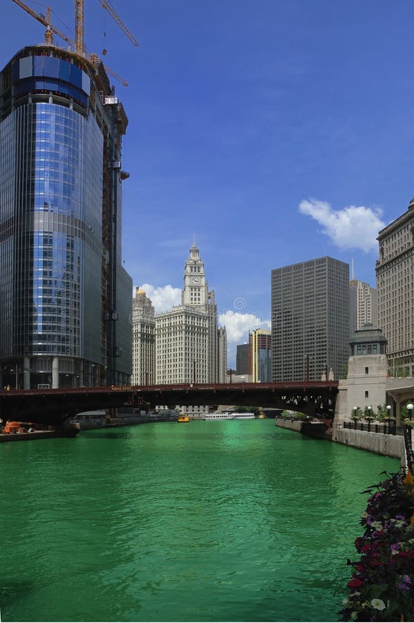 Chicago river stock image. Image of united, illinois, blue - 5511785