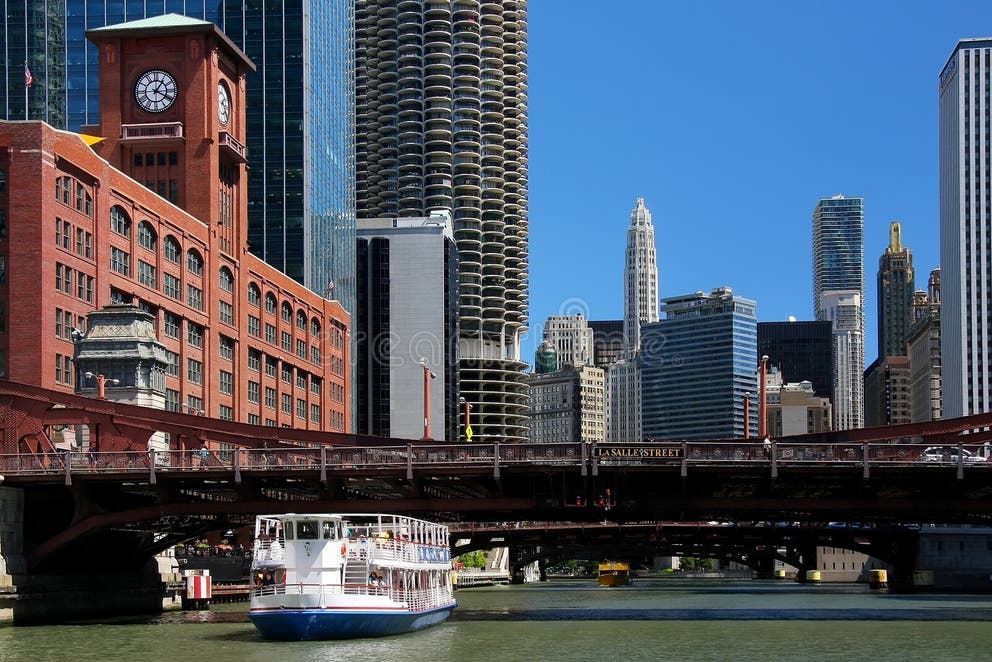Chicago from the river stock image. Image of city, midtown - 39835683