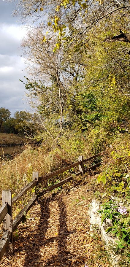 Chicago River Walk Path on Nice Sunny Day Stock Image - Image of walk ...