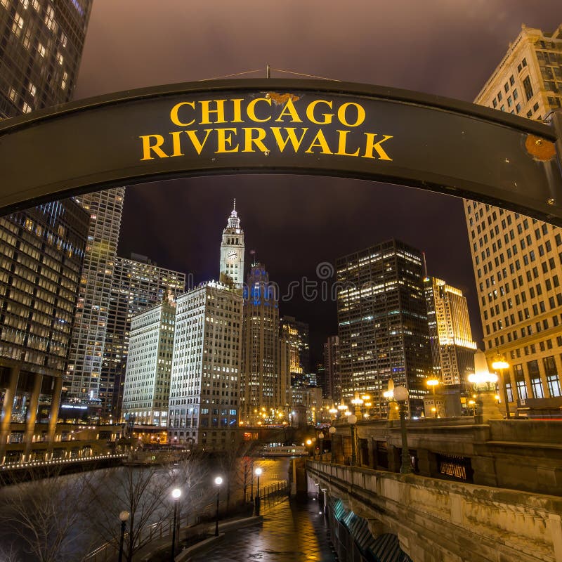 Chicago Riverwalk stock photo. Image of landscape, patricks - 41570442