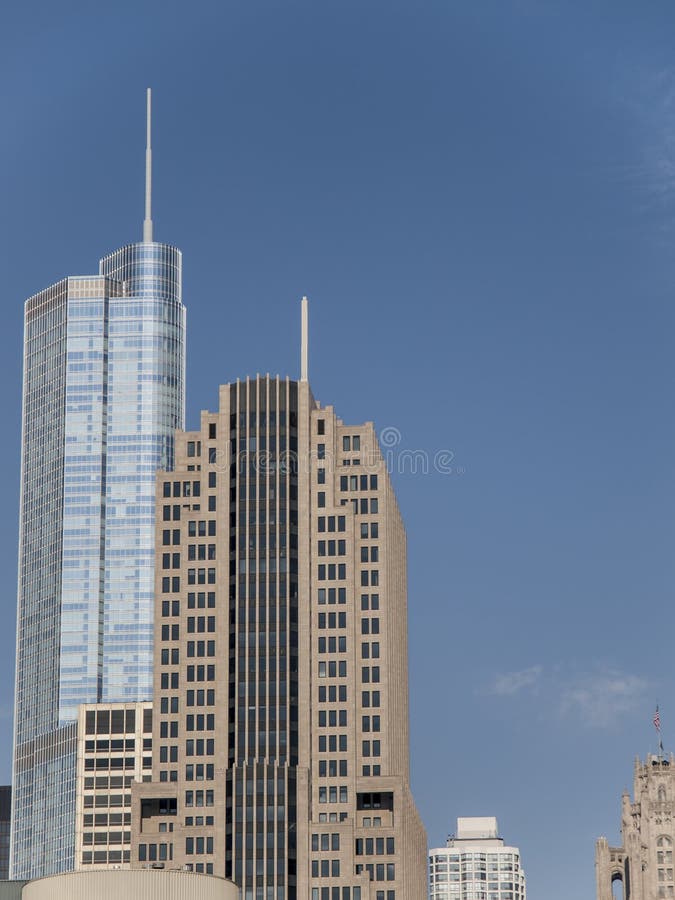 Modern Buildings of Chicago Skyline Editorial Stock Photo - Image of ...