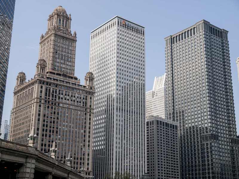 Modern Buildings of Chicago Skyline Editorial Image - Image of ...