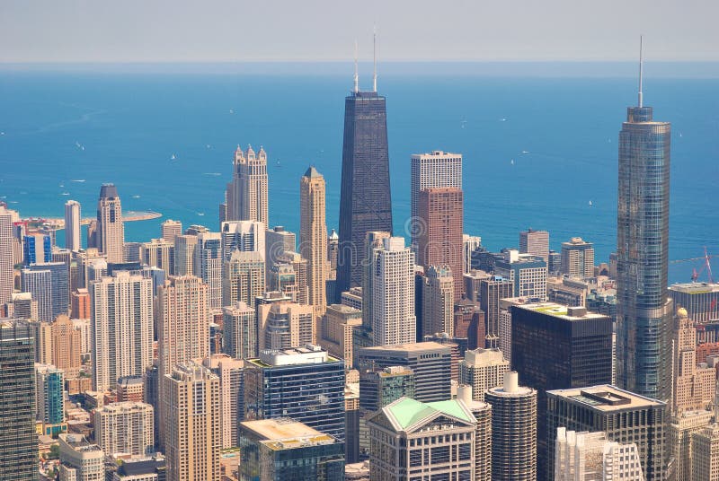 Chicago Skyline from Above. Editorial Photography - Image of downtown ...