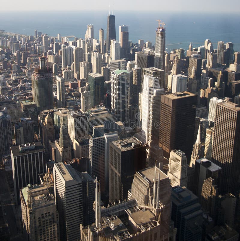 Chicago Skyline from Above stock photo. Image of metropolis - 80985826