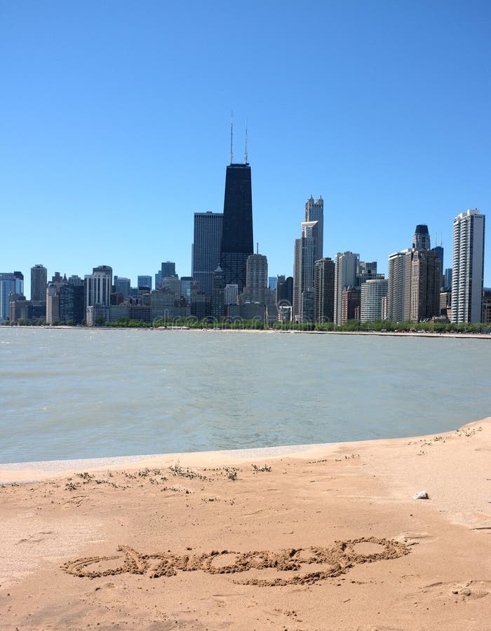 Chicago skyline stock photo. Image of john, city, river - 31405230