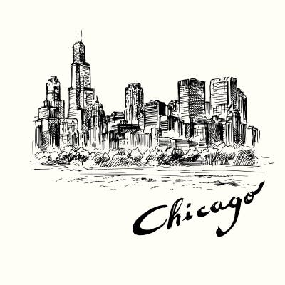 Cartoon Chicago Skyline Stock Illustrations – 297 Cartoon Chicago ...