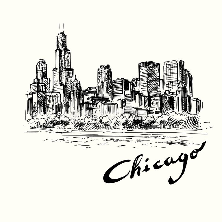 Cartoon Chicago Skyline Stock Illustrations – 297 Cartoon Chicago ...