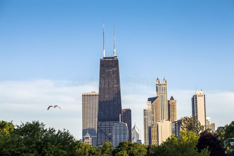 Chicago Skyline, Illinois, USA Stock Photo - Image of chicago, skyline ...