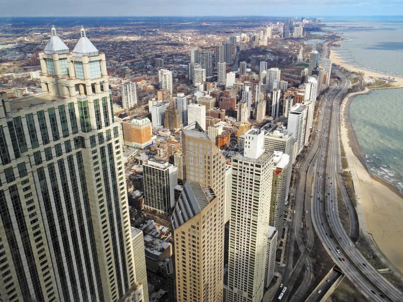 Chicago Skyline, North Part of the City. Stock Image - Image of ...