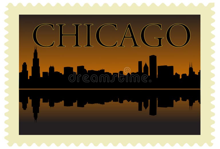 Chicago stamp stock vector. Illustration of high, illinois - 18867064