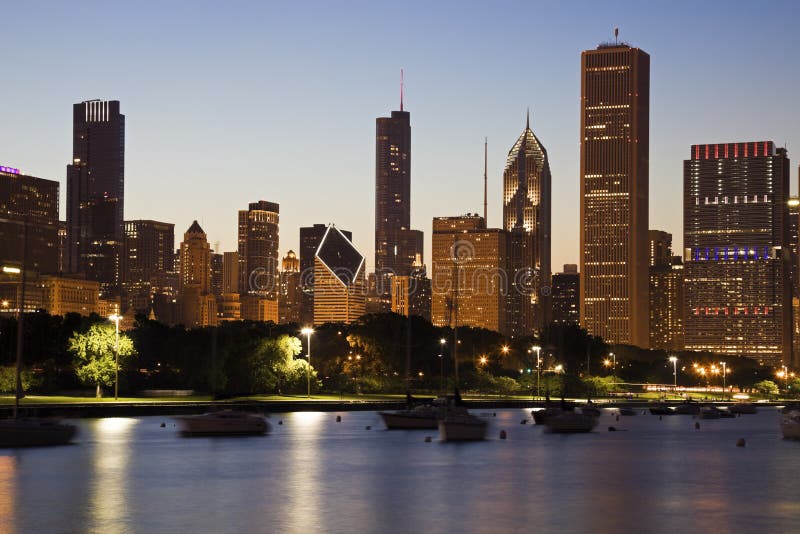 Chicago during summer stock photo. Image of tower, urban - 27986738