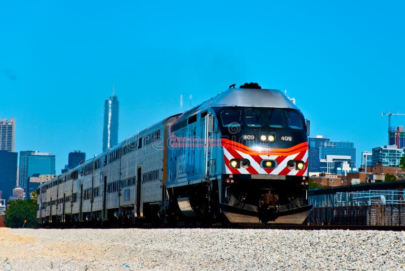 Chicago Train stock image. Image of engine, metra, commute - 10718845