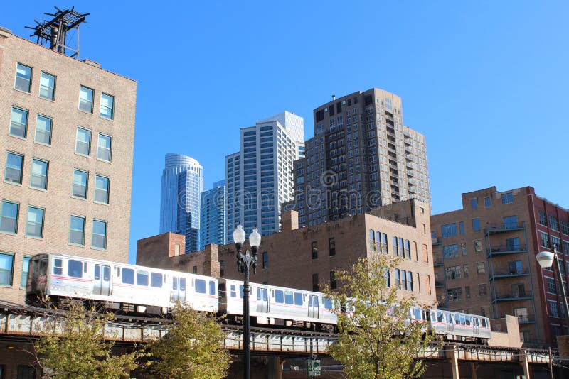 Chicago train stock photo. Image of transportation, commute - 30932768