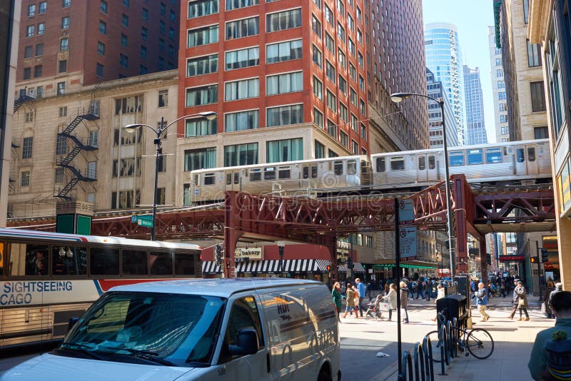 Chicago Transit Authority editorial stock photo. Image of architecture ...