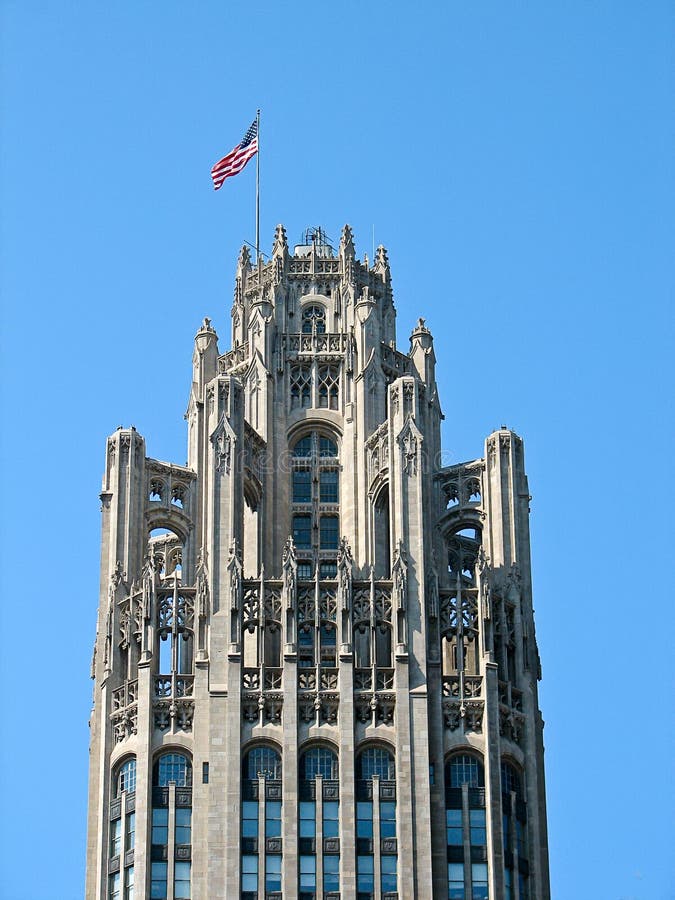 Chicago Tribune Building stock photo. Image of historic - 13268732