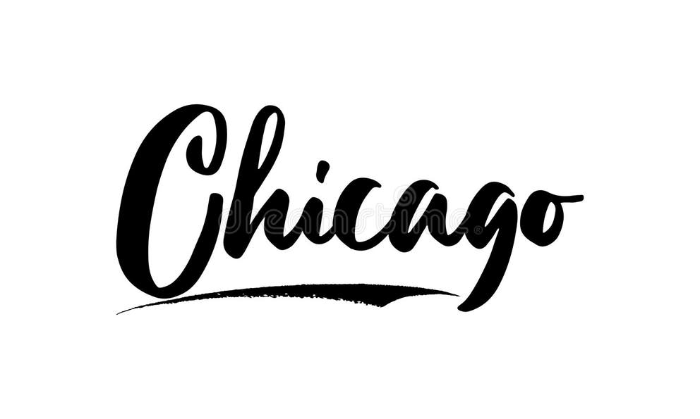 Chicago Typography Lettering Text Vector Design Quote Stock Vector ...