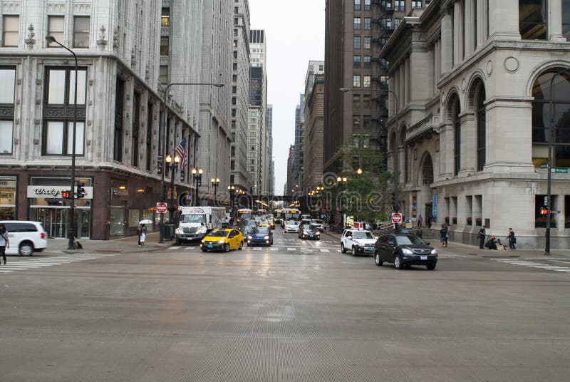 Chicago W Washington Street Editorial Photography - Image of highrise ...
