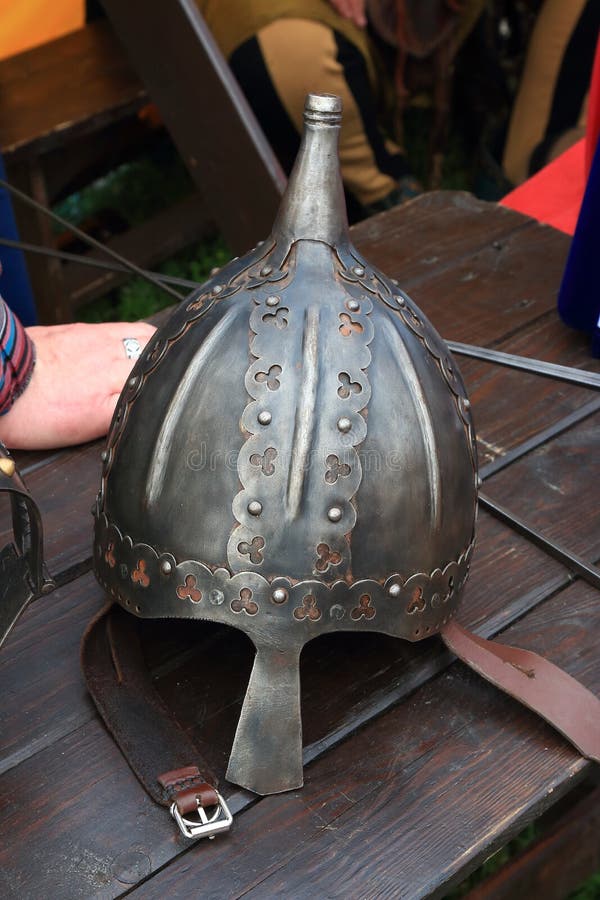 Chichak helmet closeup stock photo. Image of warcraft - 77333852