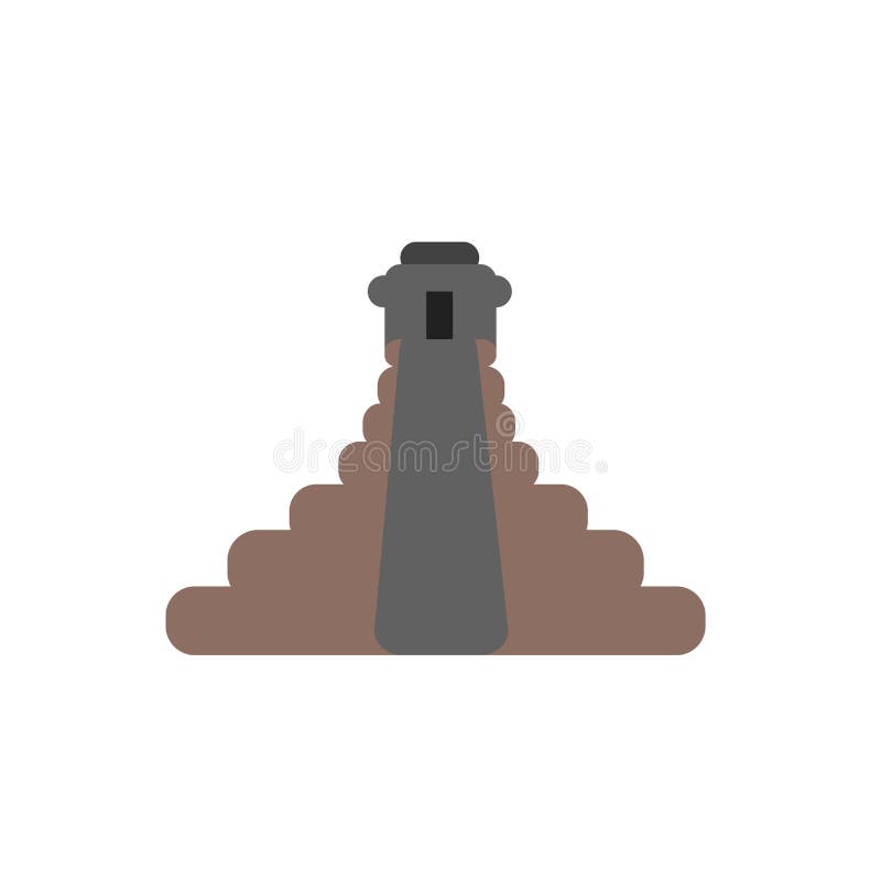 Chichen Itza Icon Vector Sign and Symbol Isolated on White Background ...